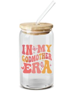 neweleven godmother proposal gifts - will you be my godmother from godchild - christmas gifts, pregnancy announcement gifts for godmother, godmom, godparents - 16 oz coffee glass