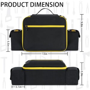 Slisonite Air Compressor Bag Case Compatible with DEWALT 20V MAX Tire Inflator DCC020IB, Cordless Tools Storage Holder Organizer with Pocket for Battery Pack and Charging Kit (Bag Only)