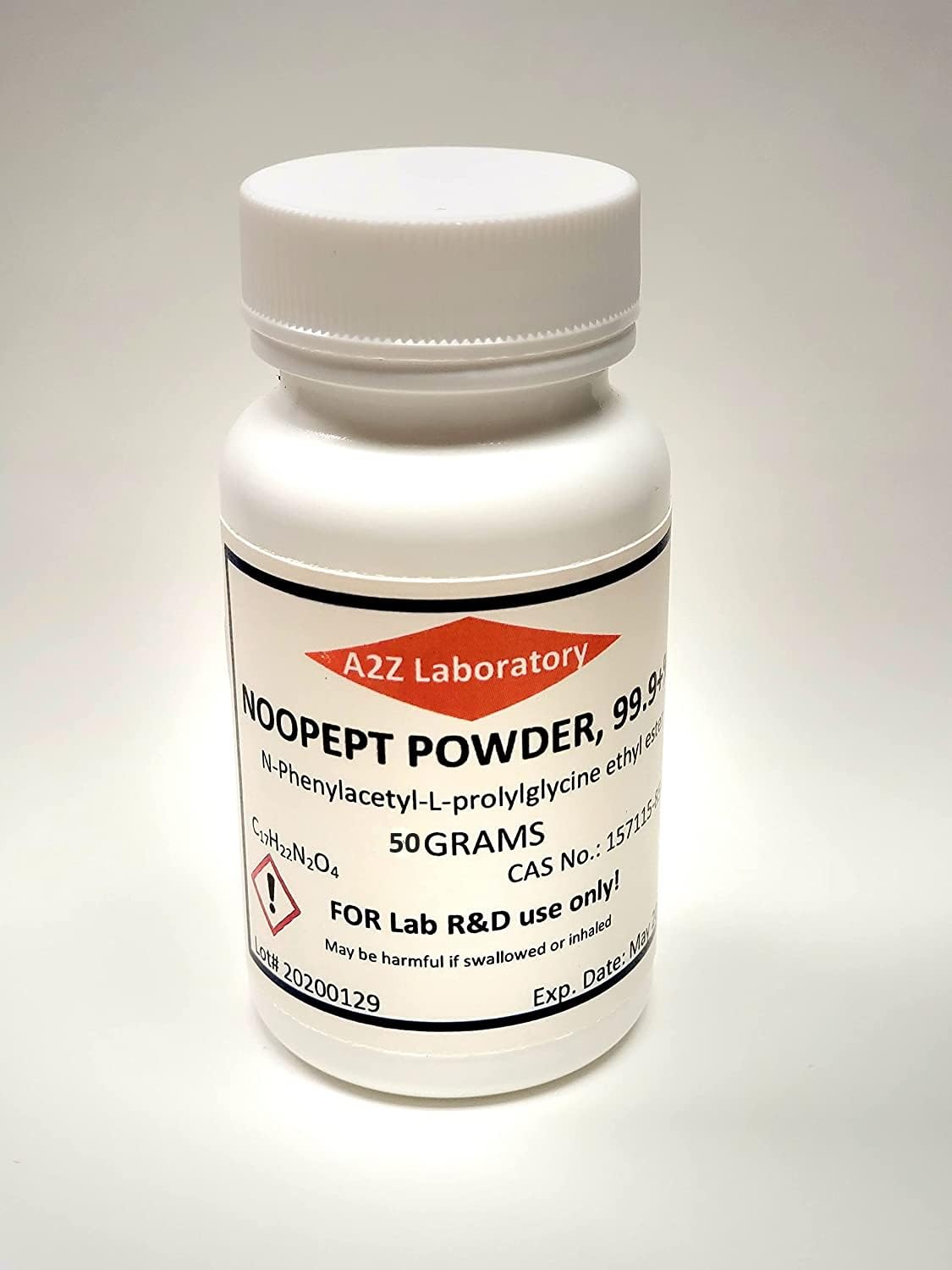 A2Z Laboratories Noopept Powder/ 50 Grams/USA Made/Same Day Ship/, 0.88 Ounce (Pack of 1)