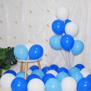 300 pack blue and white balloons 5 inch mini blue light blue white latex small balloons set for birthday wedding bridal baby shower supplies graduation party decorations