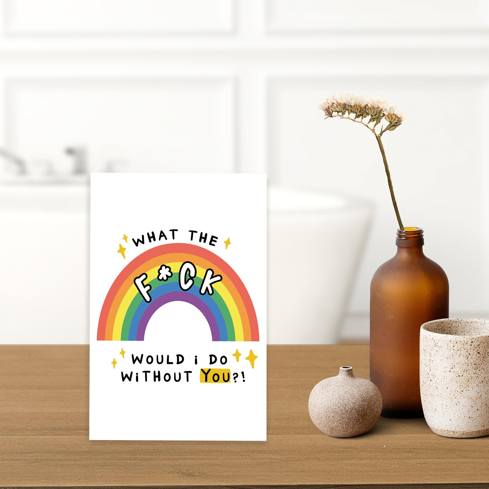 LiuuLi Funny Thank You Card for Best Friend, Friendship Card, Happy Thank You Card for Coworker Appreciation Card for Boss Teacher Friend Doctor