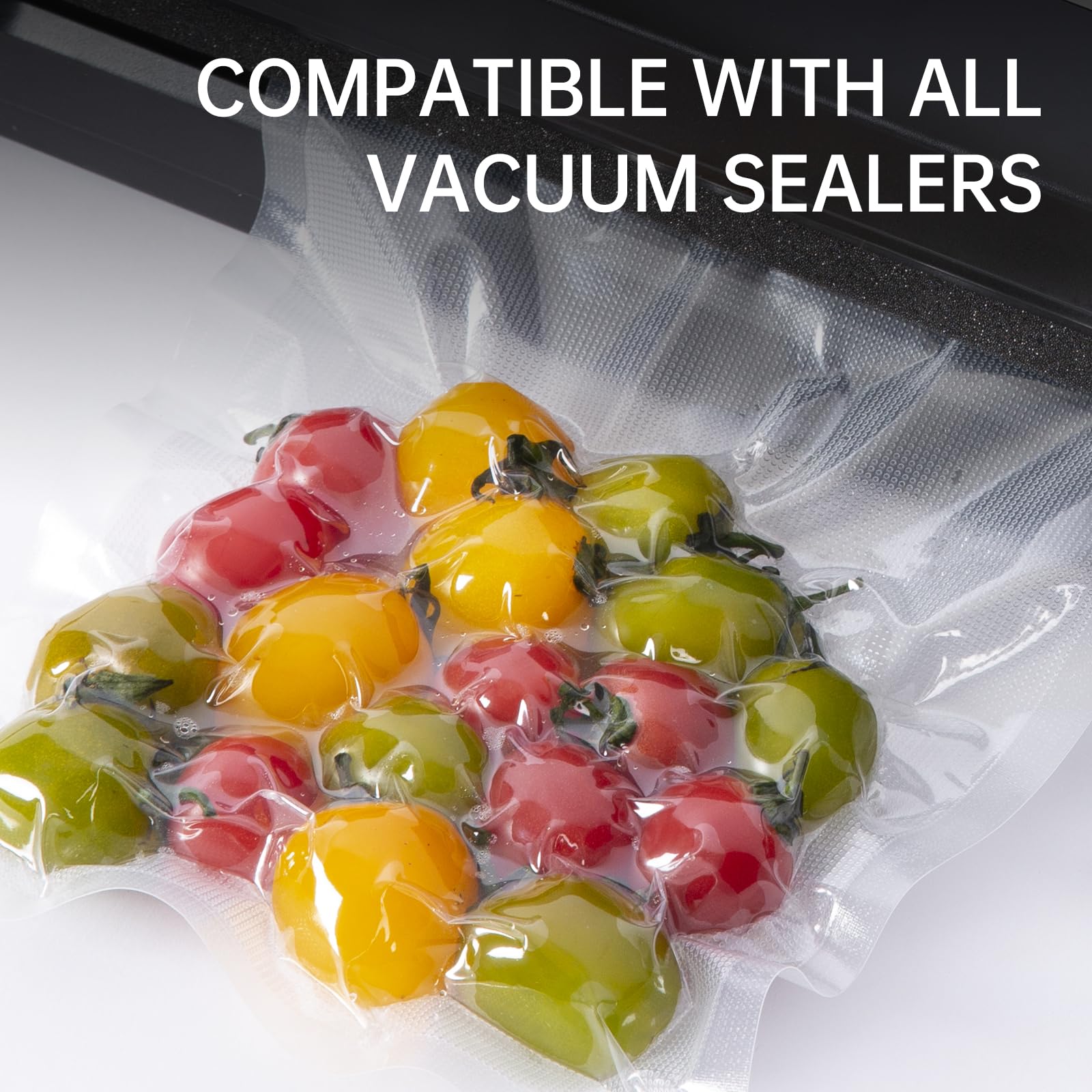 R-PACK Vacuum Sealer Bags, 2 Packs 11" x 16' and 8" x 16', BPA Free, for Food Saver, Seal a Meal, Durable Commercial Customized Size Bags for Storage, Meal Prep or Sous Vide (8" x 16', rolls, 2)