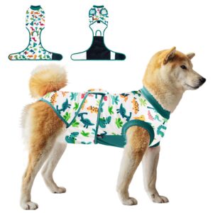 v.pet.b.r dog surgery recovery suit,female male dog onesie for spay neuter,substitute e-collar & cone,anti-licking breathable onesie for small medium large dogs,dinosaur s