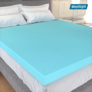 Sleptight 3 inches Hospital Size Mattress Topper in a Box,Bed Topper for Pressure Relief ，CertiPUR-US Certified 72 * 33 * 3 inches Mattress Pads Blue