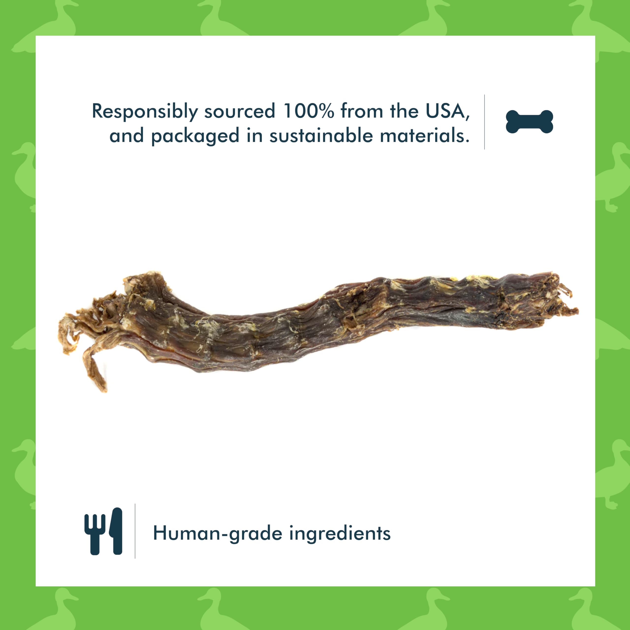 King Lou Pets - Whole Duck Necks for Dogs and Cats - Single Ingredient Dog Treat - Dehydrated Cat Treats - USA-Made Dog and Cat Treats - Supports Hip and Joint Health - 5 Count