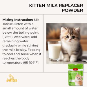 jatisse Kitten Milk Replacer Powder Formula with Vitamins, Minerals & Trace Nutrients for Kittens and Mother 7.05 oz.