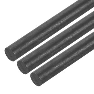 meccanixity graphite rod, graphite stirring rod cylinder stick carbon rod 305x13mm black for electrode, melting casting, crucibles, pack of 3