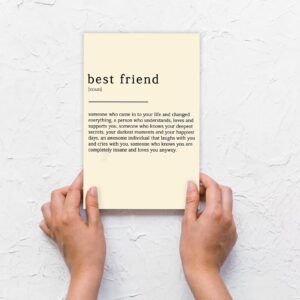 mmuue Funny Best Friend Birthday Card for Women Men, Happy Birthday Gifts for Best Friend Bestie, Sweet Friendship Thank you Card for Him Her