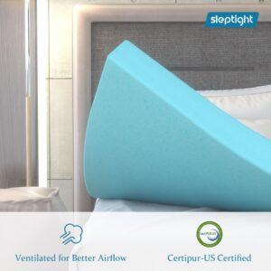 Sleptight 3 inches Hospital Size Mattress Topper in a Box,Bed Topper for Pressure Relief ，CertiPUR-US Certified 72 * 33 * 3 inches Mattress Pads Blue