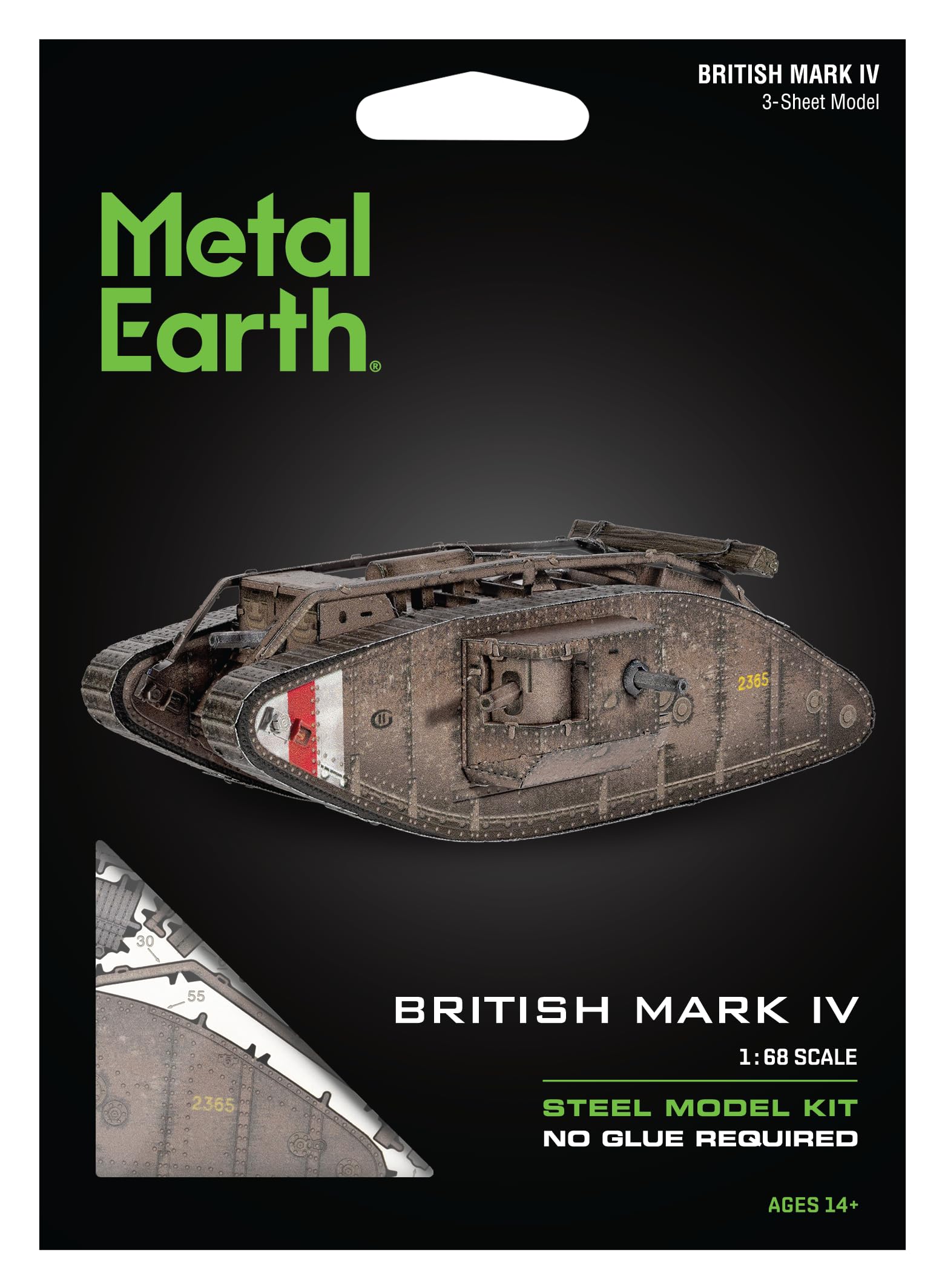 Metal Earth British Mark IV Tank 3D Metal Model Kit Fascinations