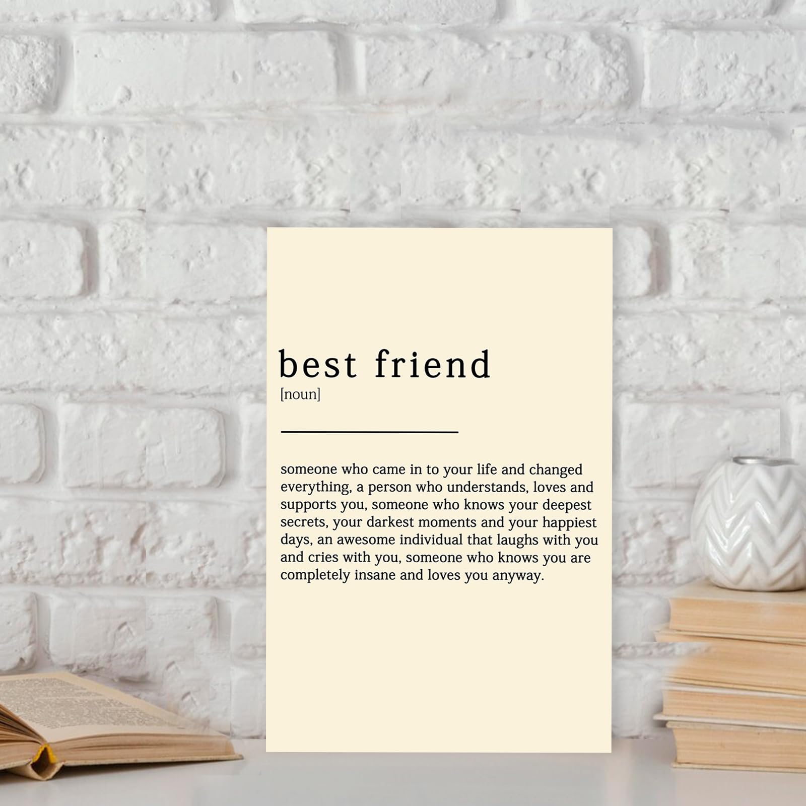 mmuue Funny Best Friend Birthday Card for Women Men, Happy Birthday Gifts for Best Friend Bestie, Sweet Friendship Thank you Card for Him Her