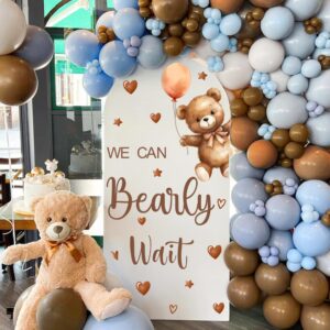 Baby Shower Sign Decorations Decal We Can Bearly Wait Sign for Backdrop Gender Reveal Party Decoration for Balloon Arch Boy or Girl Sticker Baby Bear Welcome Signs for Pregnancy Party Photo Background