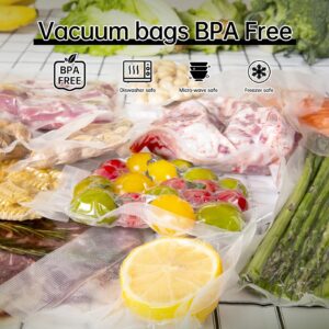 R-PACK Vacuum Sealer Bags, 2 Packs 11" x 16' and 8" x 16', BPA Free, for Food Saver, Seal a Meal, Durable Commercial Customized Size Bags for Storage, Meal Prep or Sous Vide (8" x 16', rolls, 2)