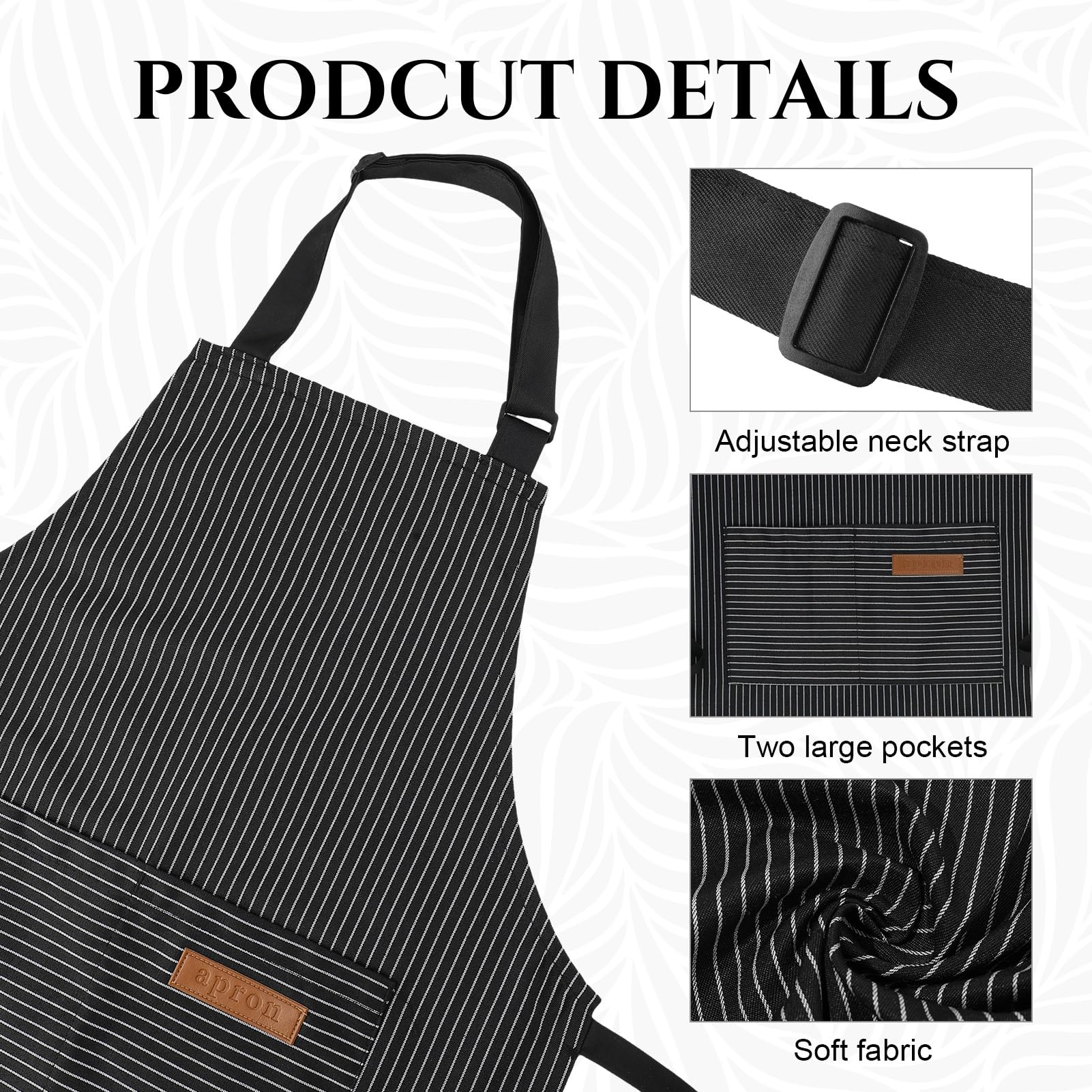 XLSXEXCL 2 Pack Stripes Kids Apron, Kids Cooking Aprons with 2 Pockets, Cute Kids Aprons for Cooking for Boys and Girls Adjustable Chef Baking Aprons Artist Apron for Cooking, Cleaning, Painting