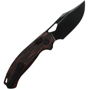 Kunwu Knives DJANGO Crossbar Lock Red/Blk KUNX707A1