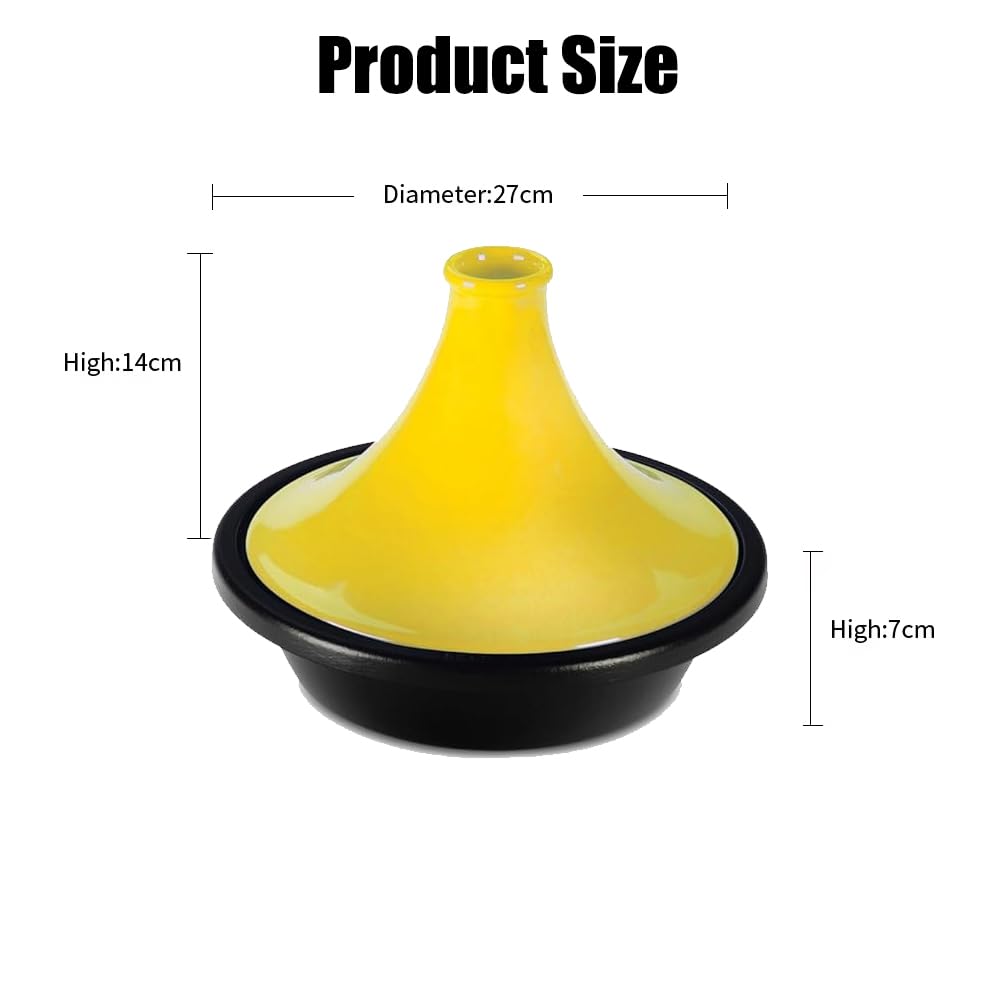 Xgxoz Enameled Cast Iron Ceramic Tajine Cooking Pot Enameled Cast Iron Tagine for Cooking And Stew Casserole Slow Cooker