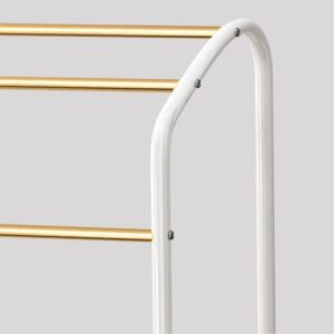 kaileyouxiangongsi 30" Free Standing Towel Rack, 3 Tier Alloy Steel Stand with Bottom Shelf, Blanket Drying and Display Rack for Oversized Bath Towels Bathroom Accessories, Next to Tub or Shower