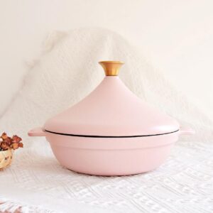 Xgxoz Tagine Cast Iron Tagine Pot Moro-Ccan for Cooking with Enameled Cast Iron Base And Ceramic Lid Finest Cookware - Tangine Pot