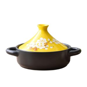 xgxoz tagine pot for cooking ceramic casserole dish with 2 handles and cone-shaped lid tajine pot soup pot slow cooker