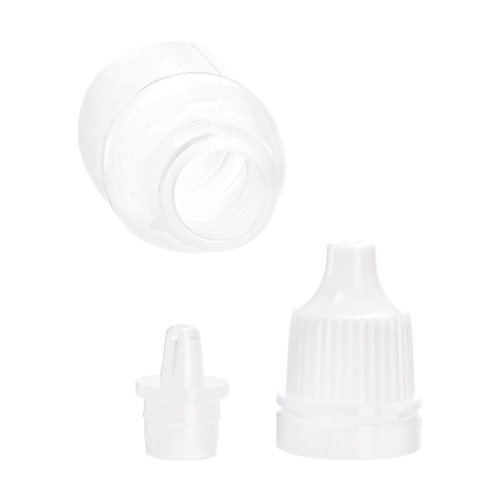 Nicunom 150 Pcs Plastic Dropper Bottle, 5ML Empty Plastic Squeezable Dropper Bottles White Eye Dropper Bottles Portable Eye Liquid Dropper with Cap and Plug