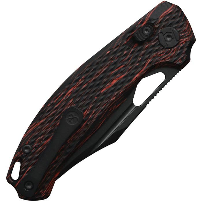 Kunwu Knives DJANGO Crossbar Lock Red/Blk KUNX707A1