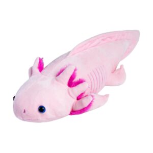 roqei axolotl plush - soft axolotl stuffed animal plush toy,19 inch cute salamander plush pillow, kawaii plushie toy, axolotl gifts for kids and youth (pink)