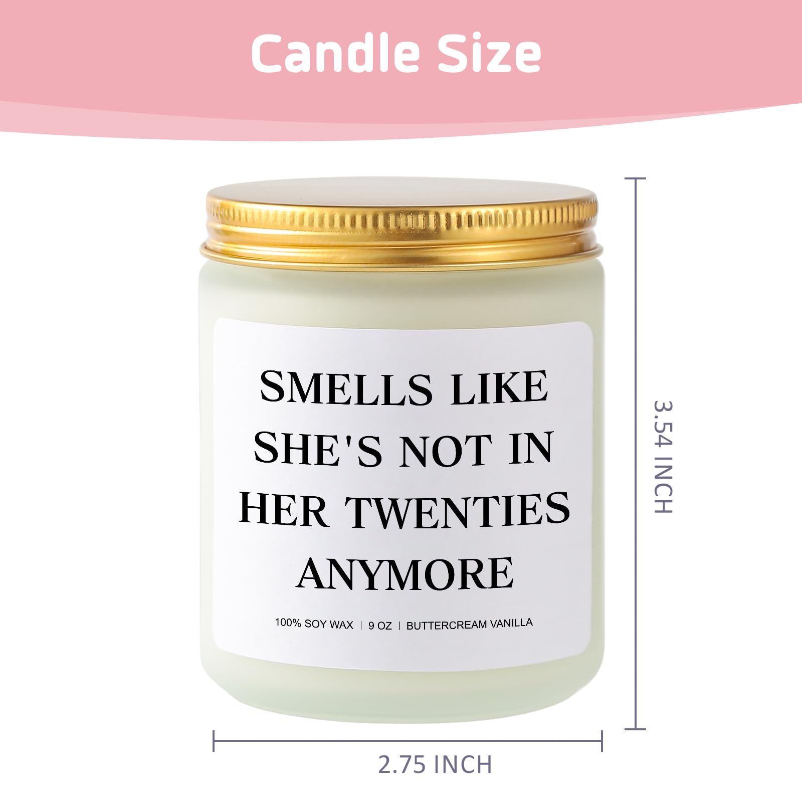 30th Birthday Gifts for Her, Happy 30 Year Old Birthday Gifts for Women, Daughter, Sister 30th Birthday Gift Ideas, Dirty 30 Birthday Decorations - Vanilla & Buttercream Scent 30th Birthday Candle