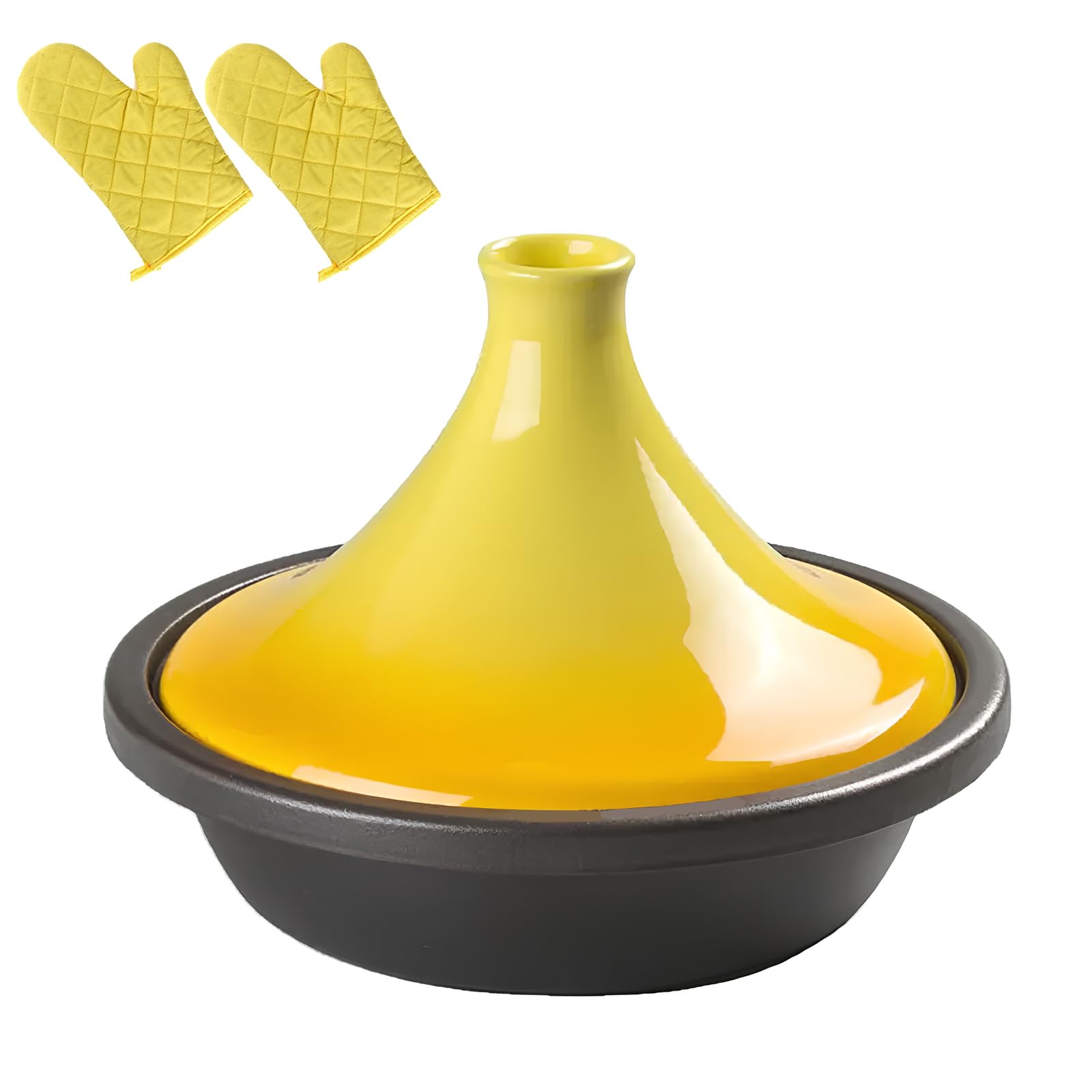 Xgxoz Enameled Cast Iron Ceramic Tajine Cooking Pot Enameled Cast Iron Tagine for Cooking And Stew Casserole Slow Cooker