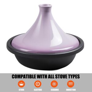 Xgxoz Tagine Pot for Cooking, Premium Cast Iron Cooking Pot Stew Casserole Slow Cooker for Different Cooking Styles