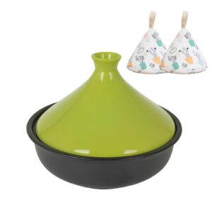 xgxoz ceramic cooking pot non-stick tajine with cone-shaped lid, enameled tajine pot for cooking and stew casserole