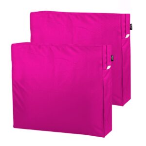 joramoy patio cushion covers 24×24×4 in - waterproof outdoor seat cushion slipcovers replacement set of 2, outdoor chair couch cushion covers for patio furniture with zipper, covers only, pink