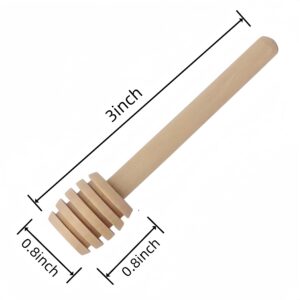 4 Pcs Wooden Honey Dipper Sticks,3 Inches Honey Comb Stick Honey Spoon Honey Wand for Honey Collecting Dispensing Drizzling Jam