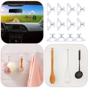 12PCS Screw Suction Cups Glass Suction Pads Clear PVC Plastic Sucker Pads Without Hook Round Threads Suction Cups with Knurled Nut Clear for Outdoor Kitchen Bathroom Window Mirror Daily Hanging(25MM)