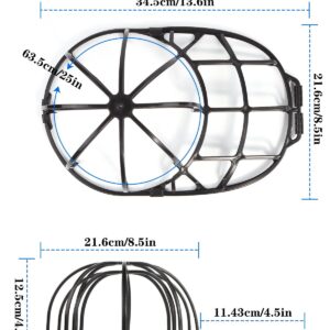 4 Pack Baseball Hat Washer Caps,Hat Cleaner Fit for Adult/Kid's Ball Hat Washer Frame Cage,Hat Protector Racks for Washing Machine（2 White 2 Black）