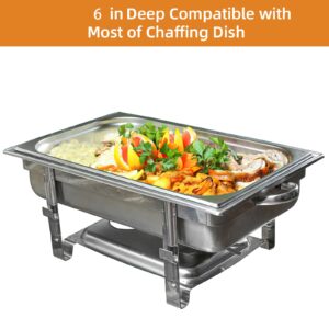 Takywep 6 Pack Hotel Pan with Lid 6" Deep Steam Table Pan Full Size Restaurant Pans Commercial, Anti-Jamming Hotel Pan Stainless Steel