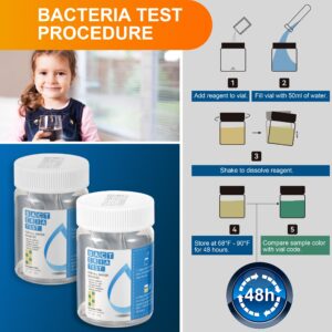 AAwipes Complete Water Testing Kits for Drinking Water 100 Strips + 2 Bacteria Tester Kits 17 in 1 Well, Tap, Drinking Water, City Water Testing Strips (100)