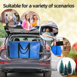 58 Gallon Heavy Duty Moving Bags, Extra Large Storage bags with Zipper,Luggage Straps,Note Cards.Handheld or shoulder/back carry, Ideal for travel, school season, home storage