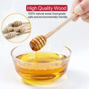 4 Pcs Wooden Honey Dipper Sticks,3 Inches Honey Comb Stick Honey Spoon Honey Wand for Honey Collecting Dispensing Drizzling Jam