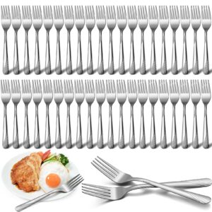 yiyiring 50 pieces stainless steel forks silverware set 6.7 inches dinner forks bulk flatware forks salad forks table forks set, mirror polished, dishwasher safe, use for home, kitchen and restaurant