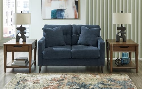 Signature Design by Ashley Bixler Loveseat, 57" W x 38" D x 37" H, Blue