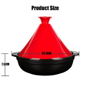 Xgxoz Ceramic Tagine Cooking Pot Cookware with Ceramic Lid, Finest Cookware Enameled Cooking Pot