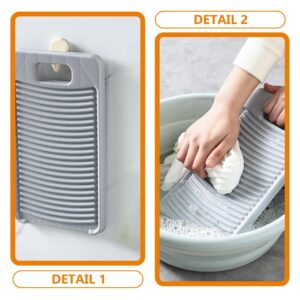 Cabilock Washing Washboard Hangable Plastic Washboard Washing Board Cleaning Laundry Washboard Household Non-slip Washboard Scrubbing Board for Laundry Hand Wash