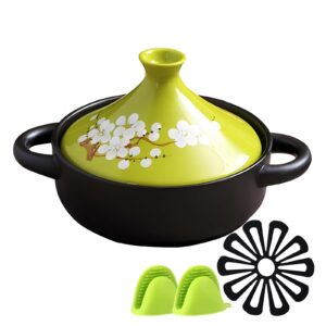 xgxoz tagine pot for cooking, high-quality cookware with ceramic cone-shaped lid, ceramic cooking tagine for home kitchen