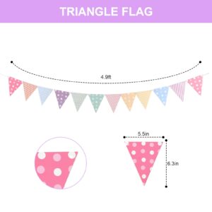 Happy Birthday Banner | Happy Birthday Sign | Birthday Decorations | Birthday Banner for Women Girls| Pastel Birthday Party Decor,Macaron Birthday Signs Banners (multicolour2)