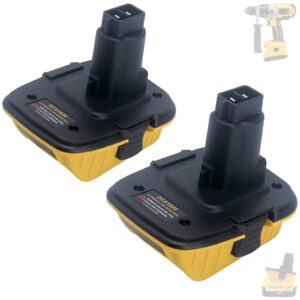 tulepowceeng 2 packs dca1820 battery adapter compatible with dewalt 18v tools, convert compatible with dewalt 20v lithium batteries dcb203 dcb204 dcb206 to work with 18v cordless power tools