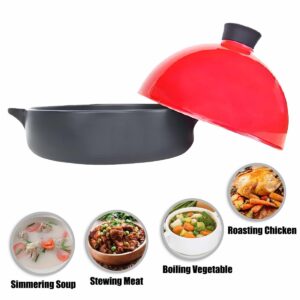 Xgxoz Traditional Ceramic Cooking Tagine, Ceramic Tagine Cookware Tagine Cooking Pot Tajine with Ceramic Closed Lid