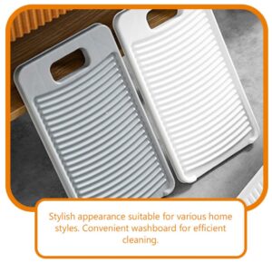 Cabilock Washing Washboard Hangable Plastic Washboard Washing Board Cleaning Laundry Washboard Household Non-slip Washboard Scrubbing Board for Laundry Hand Wash