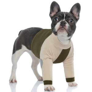 migohi dog suit for surgery recovery,dog recovery sleeve front leg,recovery suit for male and female,dog sleeve to prevent licking,dog leg sleeve medium size dog,army-green,m