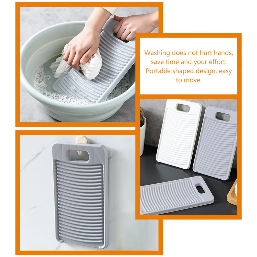 Cabilock Washing Washboard Hangable Plastic Washboard Washing Board Cleaning Laundry Washboard Household Non-slip Washboard Scrubbing Board for Laundry Hand Wash