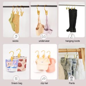 Gold Boot Clips for Closet, 20Pcs Laundry Clips, Boot Hangers for Tall Boots, Laundry Hooks, Premium Clothes Pins, Boot Hanger, Clip Hangers, Space Saving Portable Travel Hangers Clips